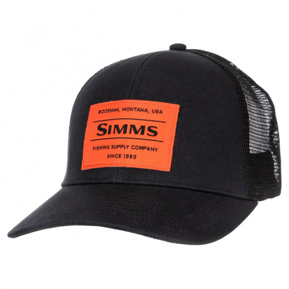 Simms Original Patch Trucker Black | Sportfishtackle.nl